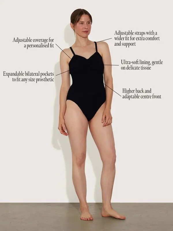 Hunza G Post-mastectomy Swim - Black