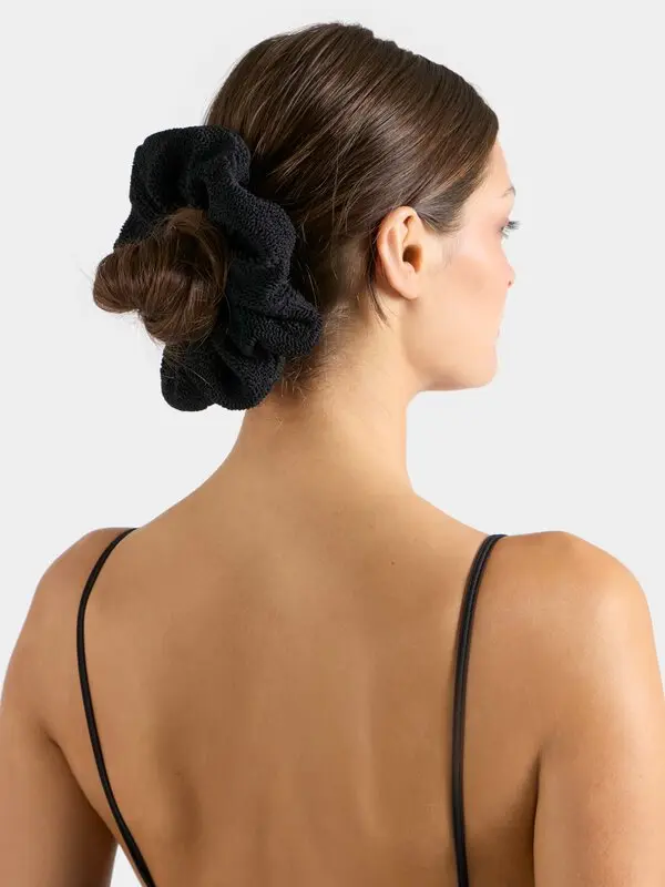 Hunza G Giant Scrunchie | | Original Crinkle™ Accessories - Black