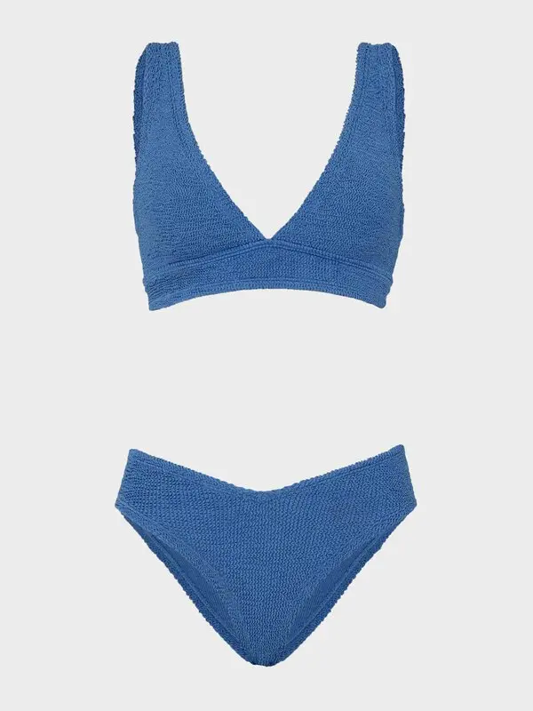 Hunza G Angel Bikini | | Original Crinkle™ Swimwear - Metallic Denim