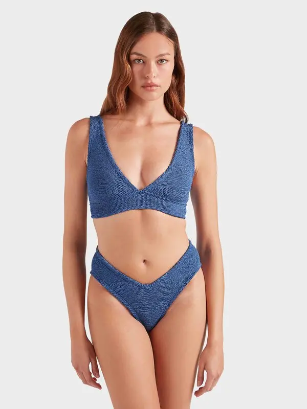 Hunza G Angel Bikini Set - Metallic Denim