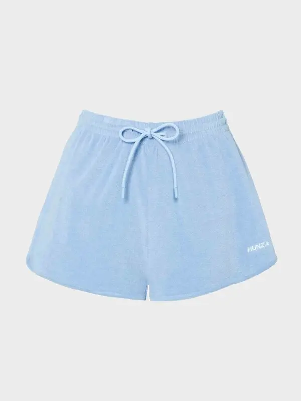 Hunza G Terry Towelling Short | | Resortwear - Cornflower