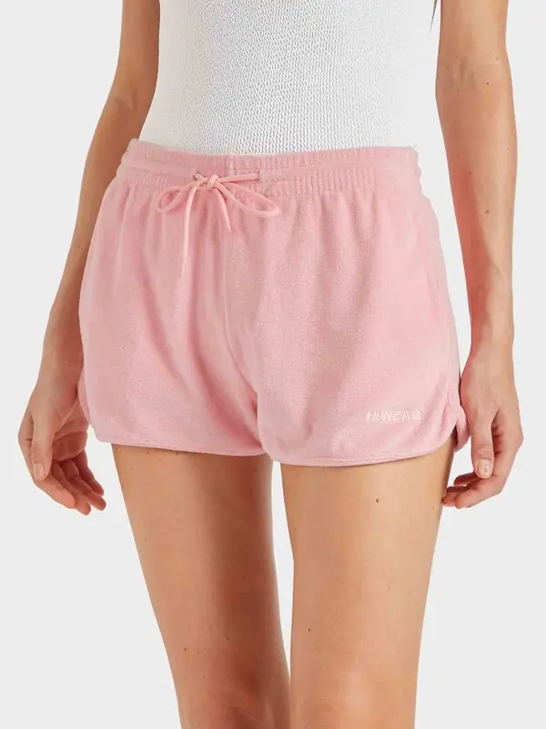 Hunza G Terry Towelling Short | | Resortwear - Pink