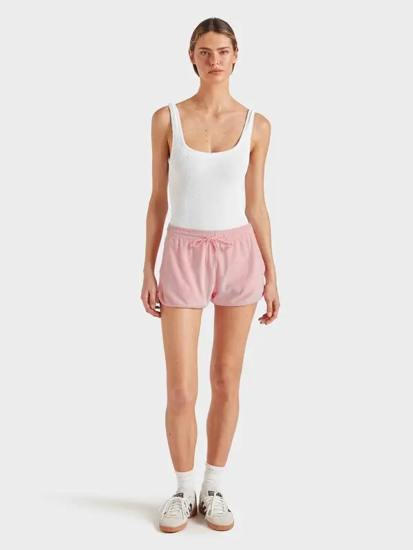 Hunza G Terry Towelling Short | | Resortwear - Pink