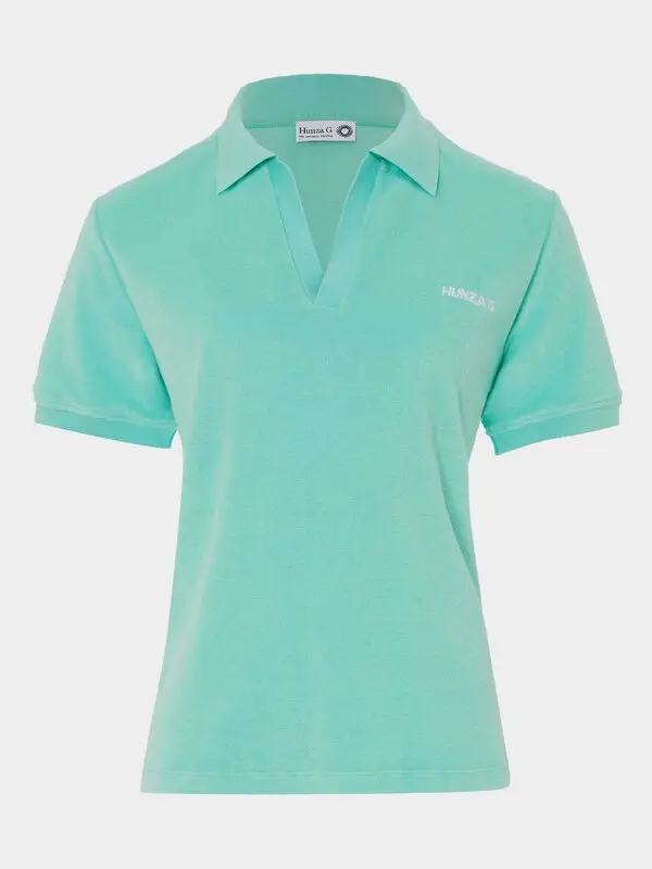 Hunza G Terry Towelling Polo | | Resortwear - Mint