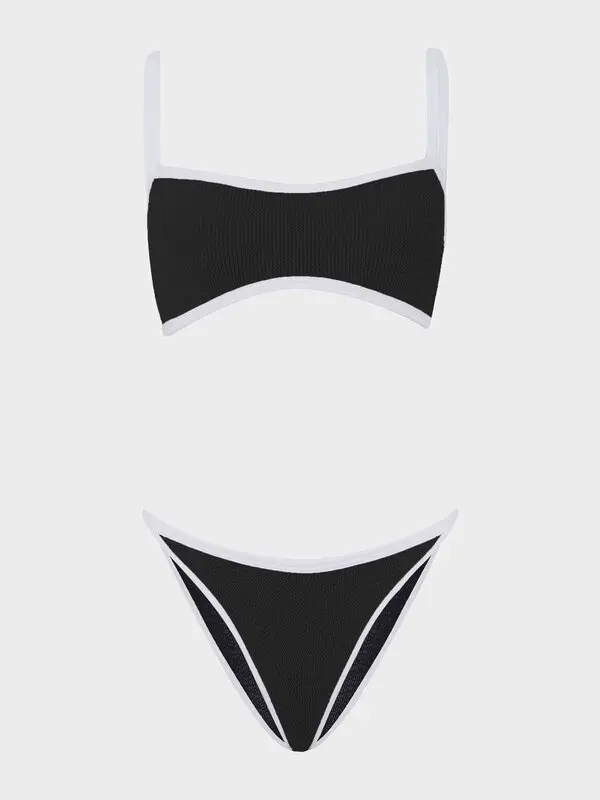 Hunza G Tyler Bikini Set - Black/white