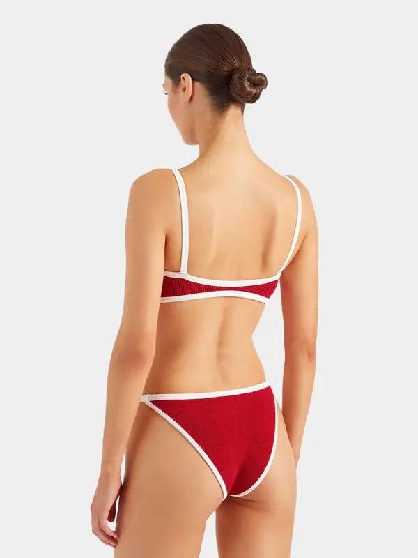 Hunza G Tyler Crinkle Bikini - Red/white