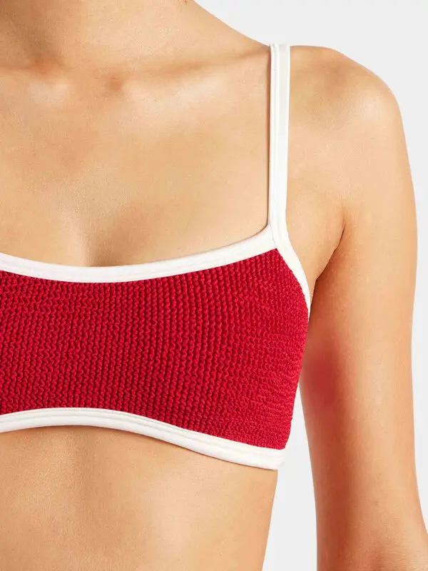 Hunza G Tyler Crinkle Bikini - Red/white