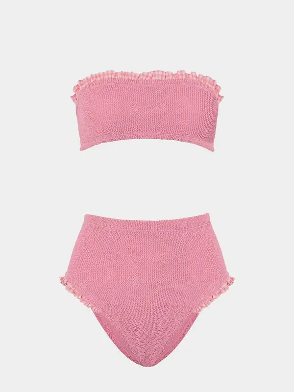 Hunza G Peggy Bikini - Milkshake Gingham