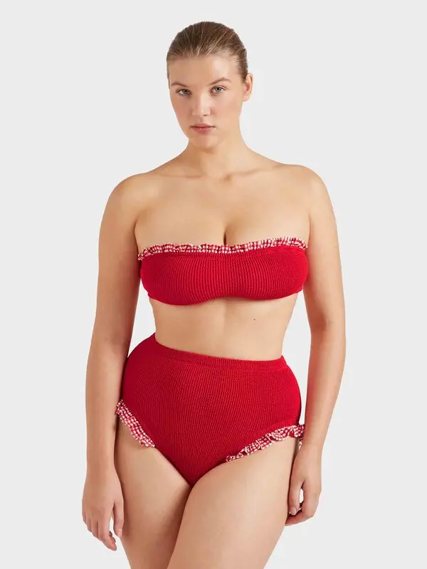 Hunza G Peggy Bikini - Red Gingham