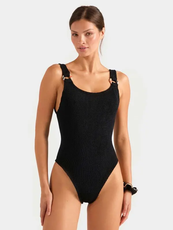 Hunza G Burberry X Domino Swim - Black/check