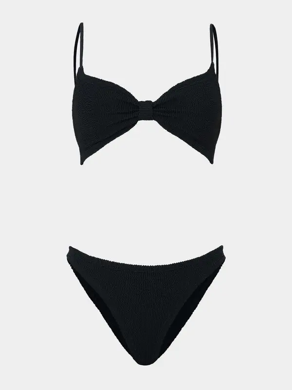 Hunza G Alicia Bikini | | Original Crinkle™ Swimwear - Black