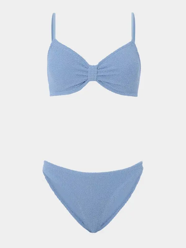 Hunza G Alicia Bikini | | Original Crinkle™ Swimwear - Cornflower