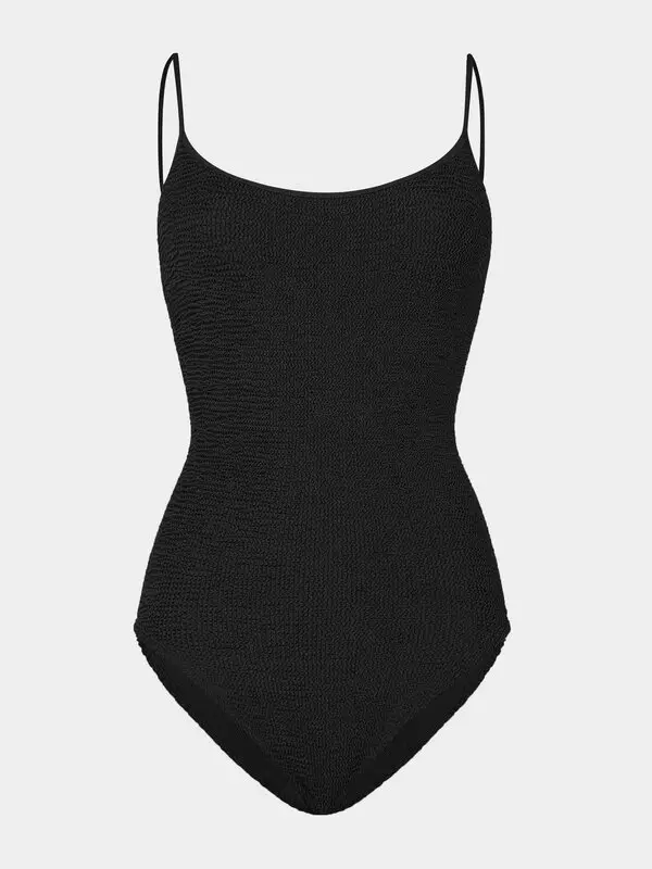 Hunza G Coverage Pamela Swim | | Original Crinkle™ Swimwear - Black