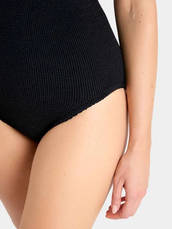 Hunza G Coverage Pamela Swim | | Original Crinkle™ Swimwear - Black
