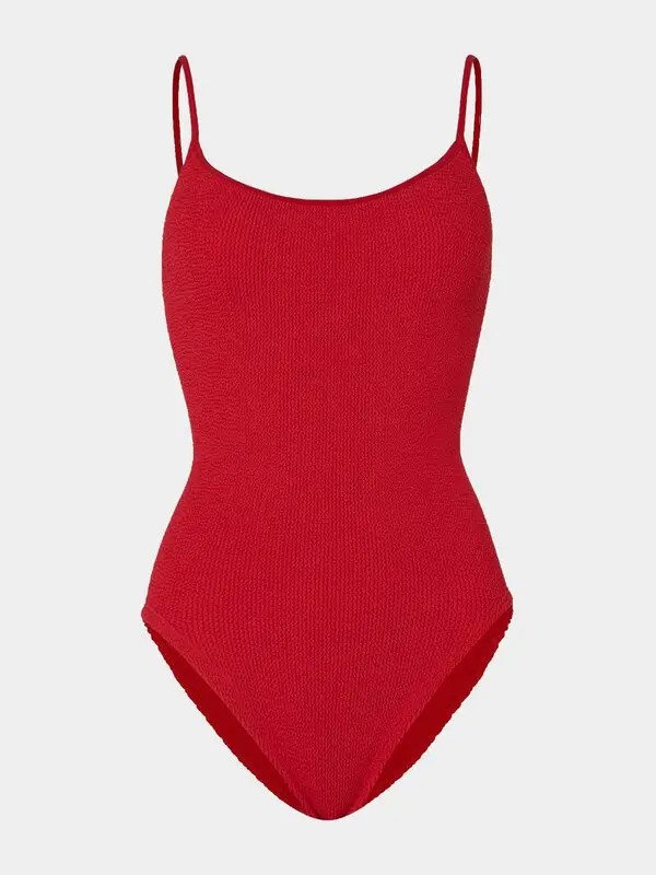 Hunza G Coverage Pamela Swimsuit - Crinkle Red