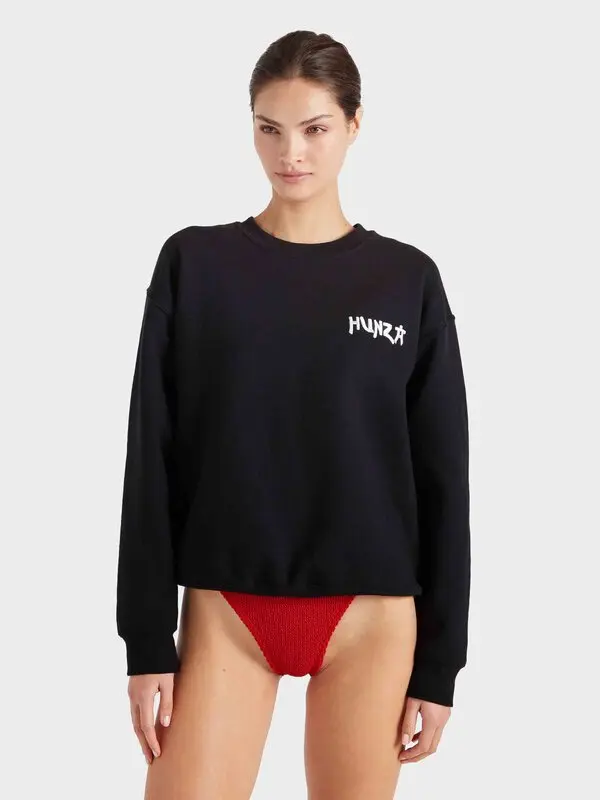 Hunza G Archive Embroidered Logo Sweatshirt