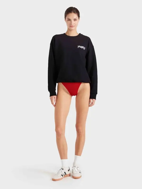 Hunza G Archive Embroidered Logo Sweatshirt