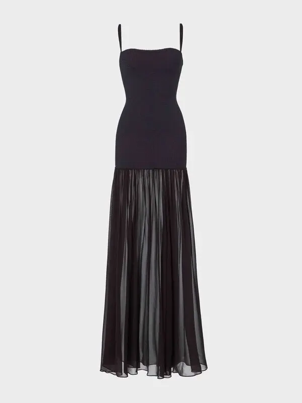 Hunza G Hybrid Dress | | Original Crinkle™ Resortwear - Black