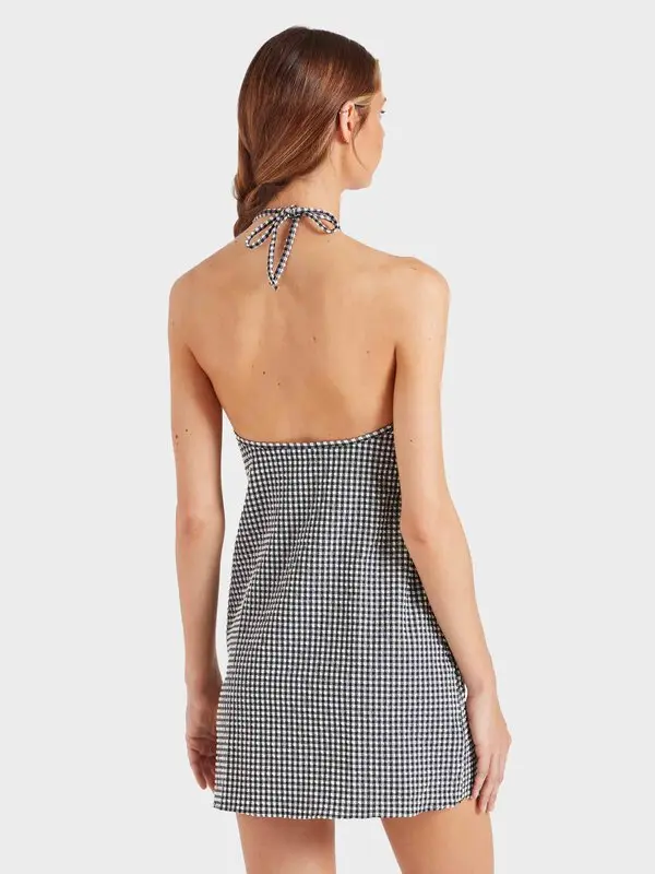 Hunza G Gingham Seersucker Mini Dress