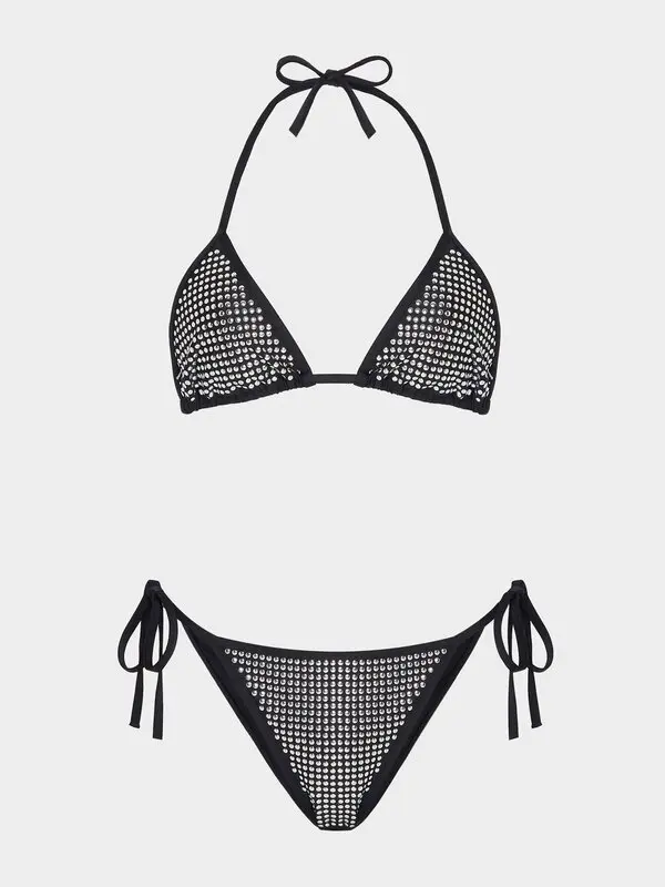 Hunza G Monica Lava Bikini - Black/silver