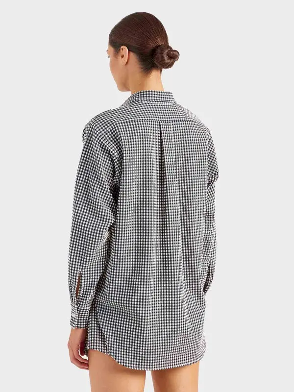 Hunza G Gingham Seersucker Shirt