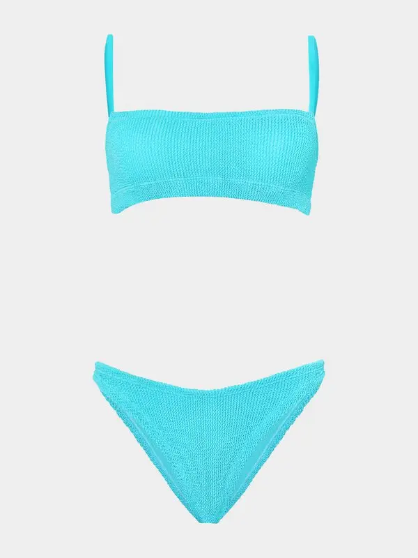 Hunza G Gigi Bikini | | Original Crinkle™ Swimwear - Aqua