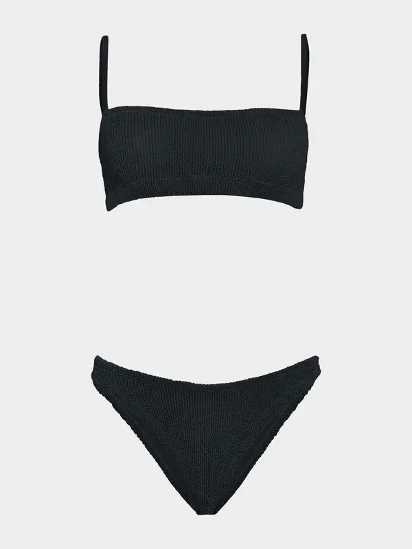 Hunza G Gigi Bikini | | Original Crinkle™ Swimwear - Black