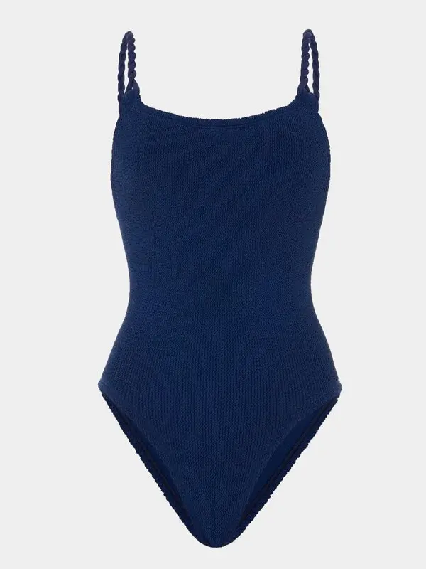 Hunza G Camille Swim | | Original Crinkle™ Swimwear - Navy