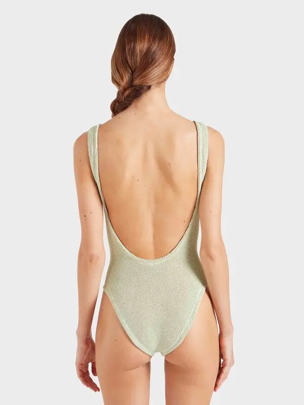 Hunza G Fouquet's New York Square Neck Swimsuit - Sage