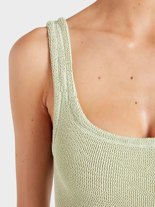 Hunza G Fouquet's New York Square Neck Swimsuit - Sage