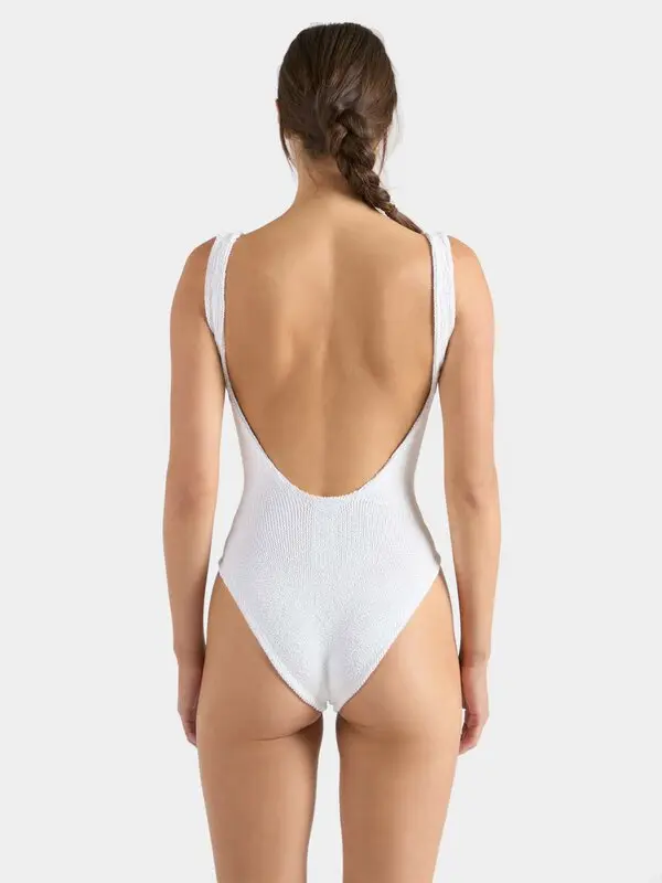 Hunza G Dallas Swim | | Original Crinkle™ Swimwear - White