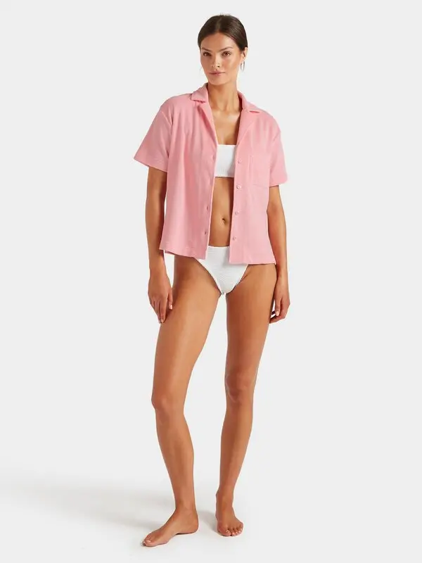 Hunza G Terry Towelling Cuban Shirt
