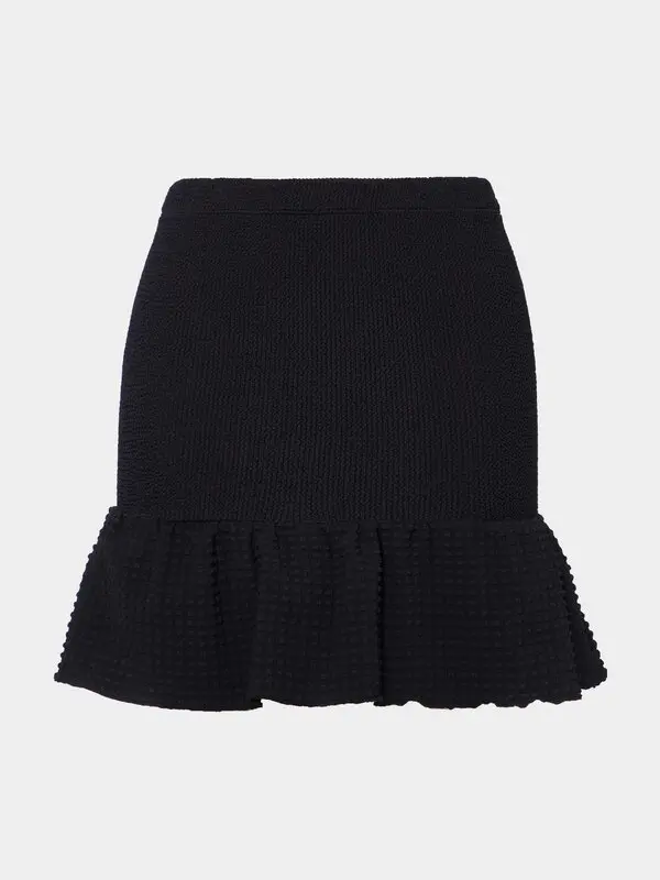 Hunza G Peplum Seersucker Swim Skirt/tube Top | | Original Crinkle™ Swimwear - Black