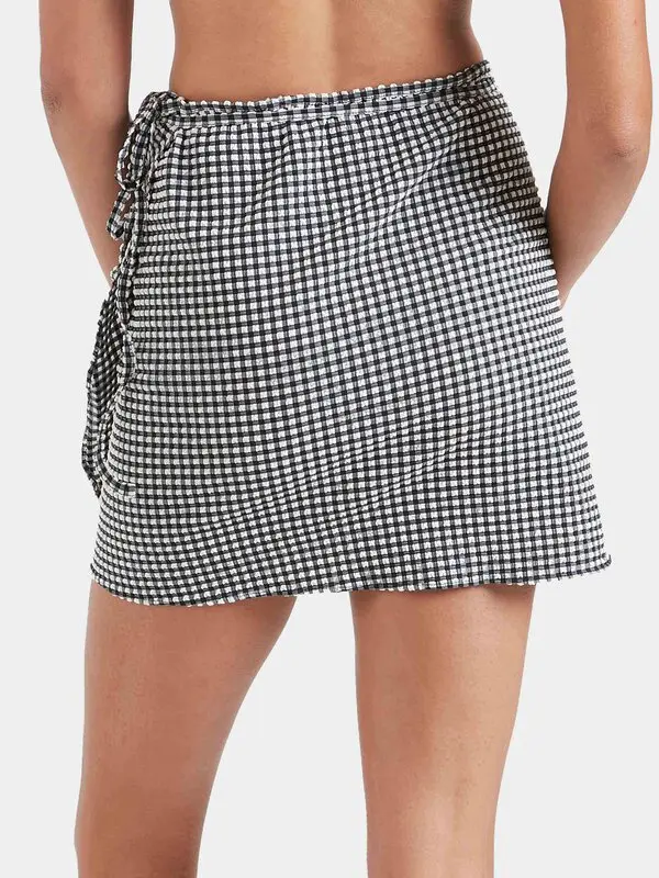 Hunza G Gingham Seersucker Mini Sarong