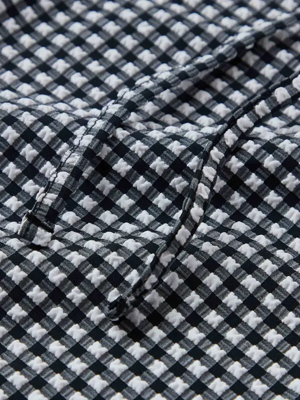 Hunza G Gingham Seersucker Mini Sarong