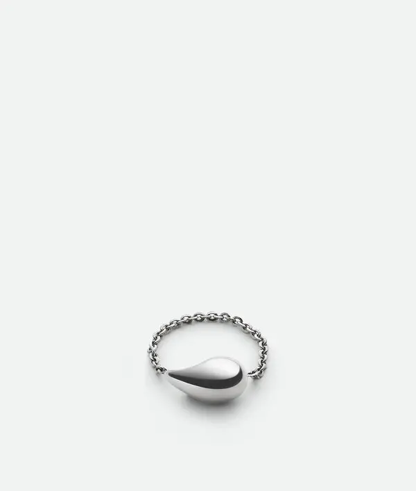 Bottega Veneta Rose Gold-finish Sterling Ring With Cubic Zirconia - Silver