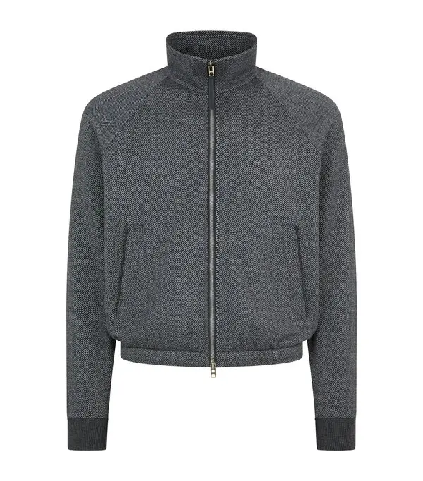 TOM FORD Cotton-wool-cashmere-silk Zip-up Sweatshirt - Grey