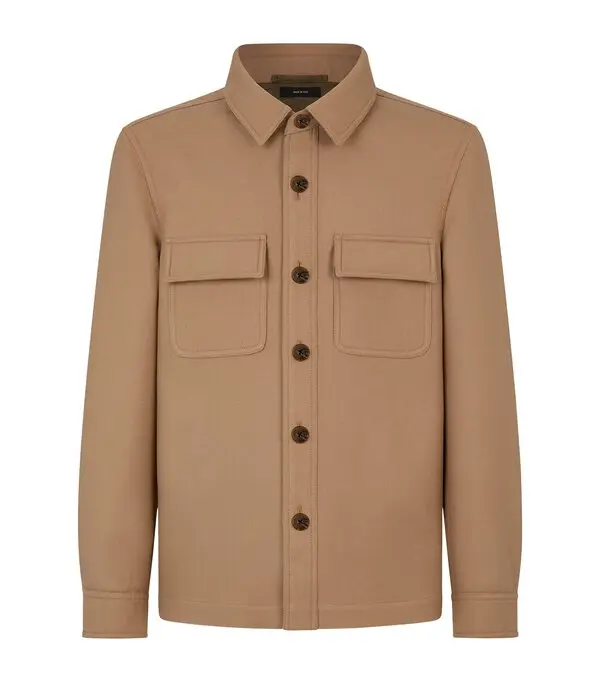 TOM FORD Virgin Wool-silk Overshirt - Brown
