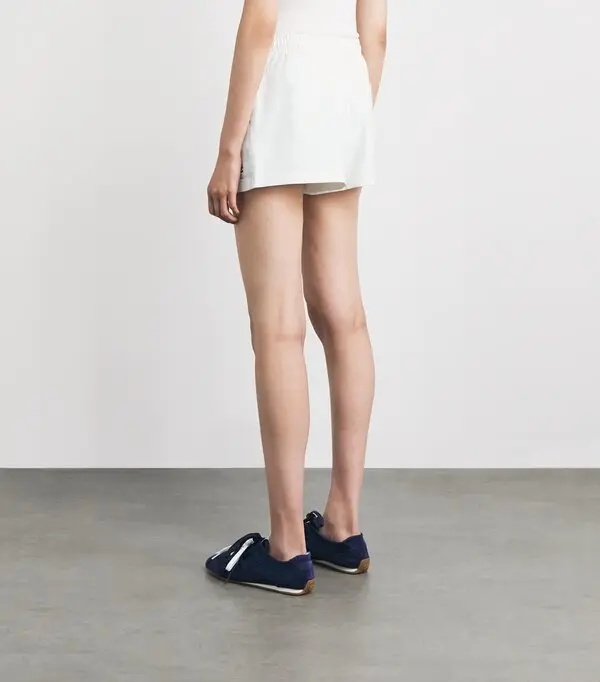 SPORTY & RICH Syracuse Embrdoidered Sweatshorts - White