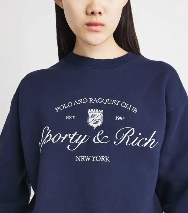 Sporty & Rich Syracuse Embroidered Sweatshirt