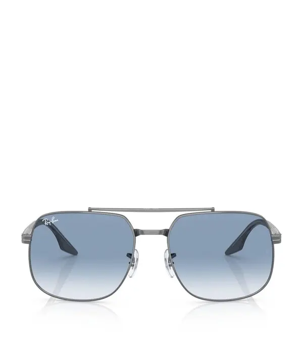 Ray-ban Metal Square Sunglasses - Grey
