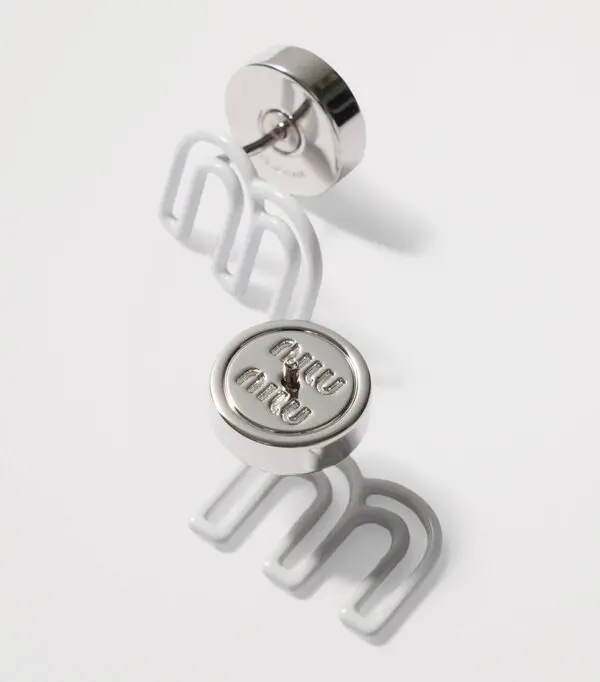 Miu Miu M Logo Stud Earrings
