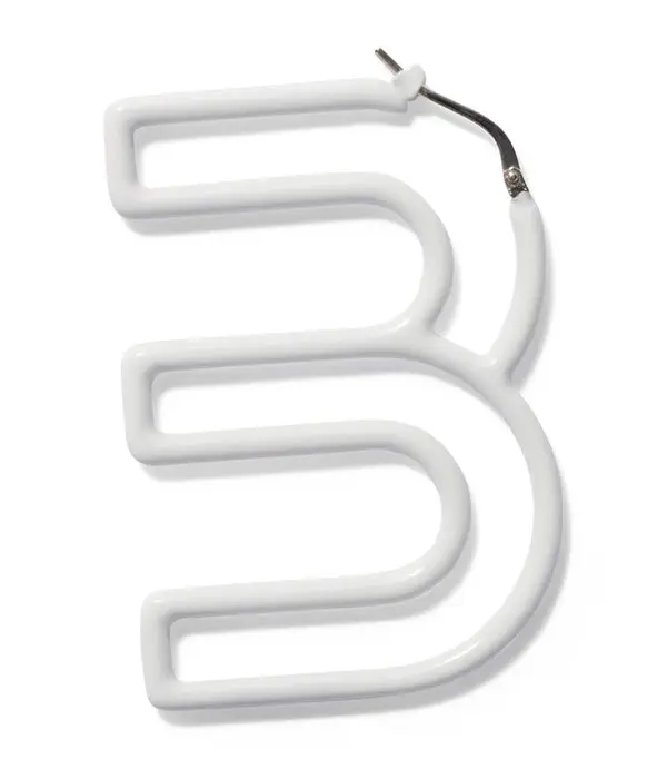 Miu Miu M Logo Single Earring - White