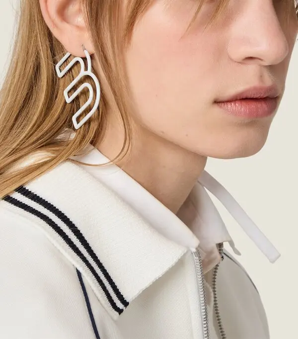 Miu Miu M Logo Single Earring