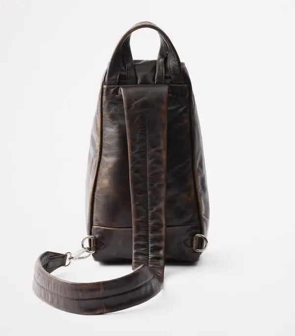 Prada Distressed Leather Cross-body Bag