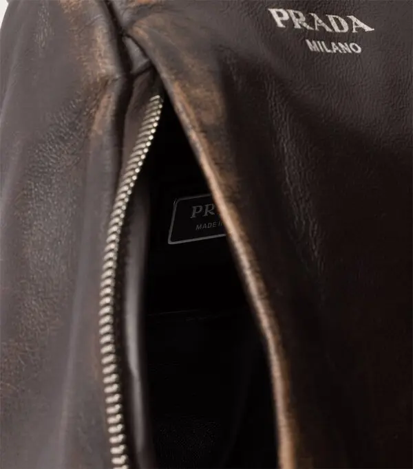 Prada Distressed Leather Cross-body Bag