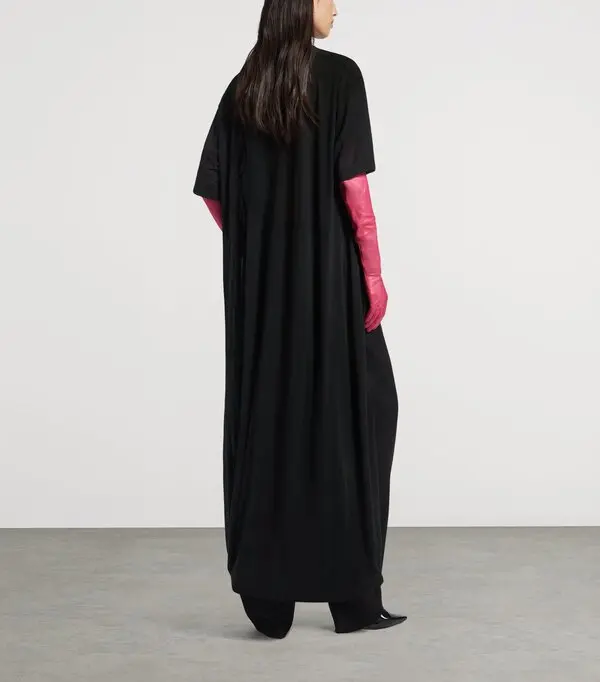 Balenciaga Cotton-blend High-low Train T-shirt