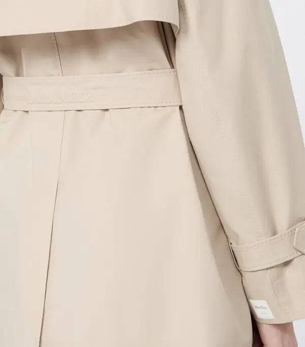 Max Mara Water-repellent Short Trench Coat - Beige