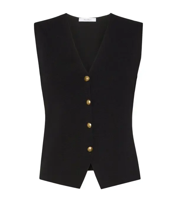 Max Mara Knitted Waistcoat - Black