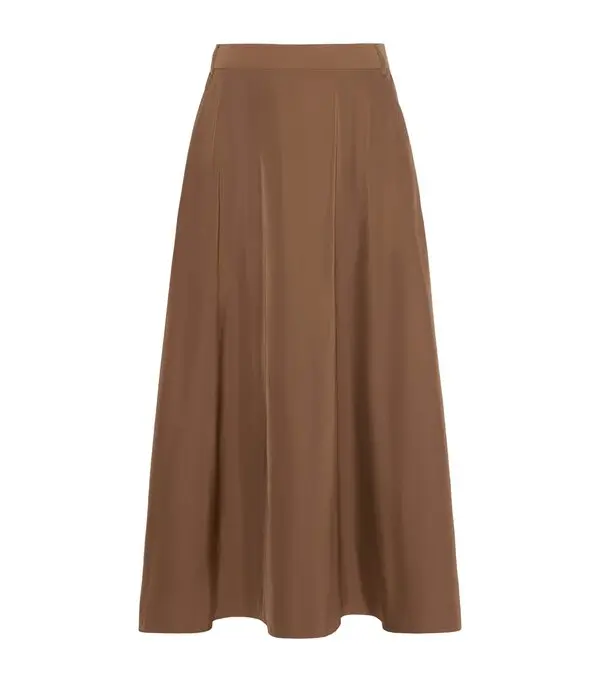Max Mara Taffeta Maxi Skirt - Gold
